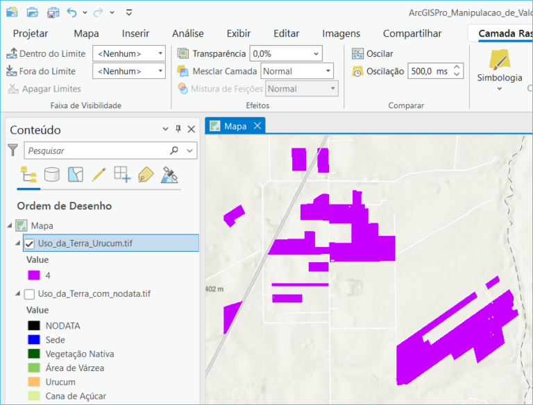 ArcGIS Pro: Álgebra de Mapas para Manipulação dos Valores Nulos de um ...